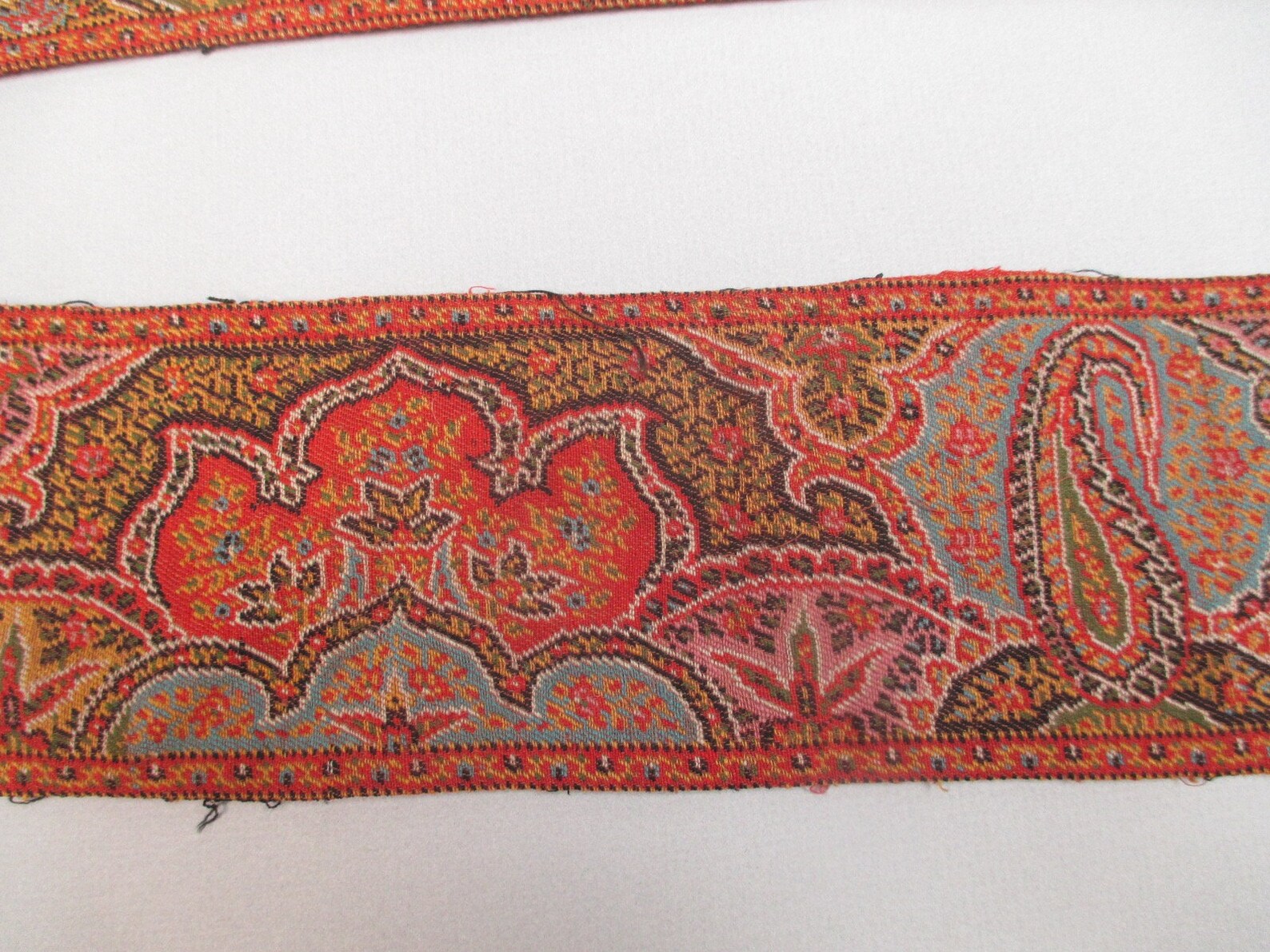 Antique Red Paisley Border Trim - Etsy