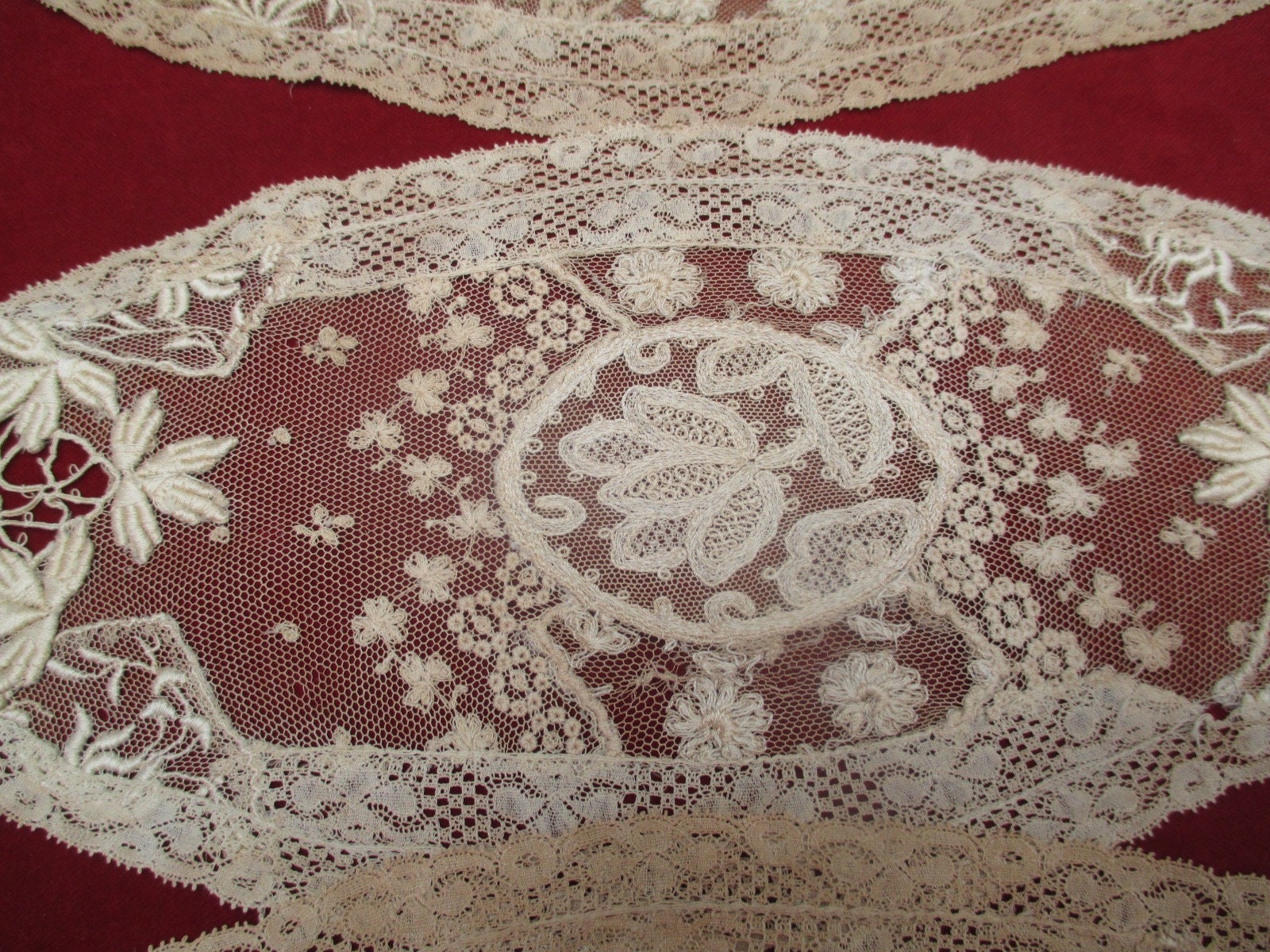 Antique Victorian Normandy Lace Doilies Set of 3 - Etsy