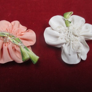 Antique Fancy Silk Ribbon Rose Ribbon Art Rosettes 2 Pc - Etsy