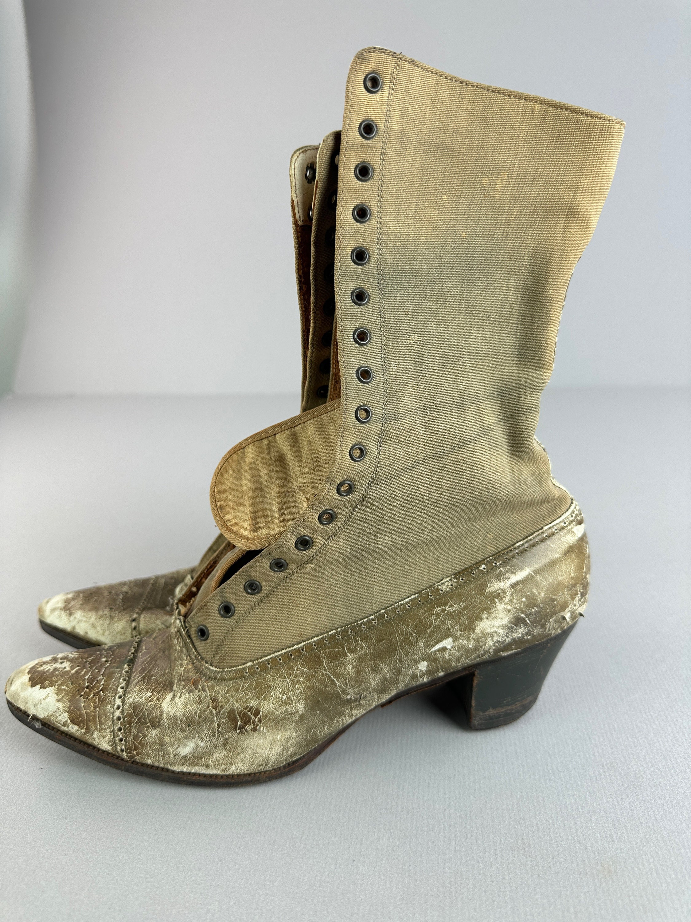 Antique Boots Victorian Edwardian Womans Leather Lace up Shoes - Etsy