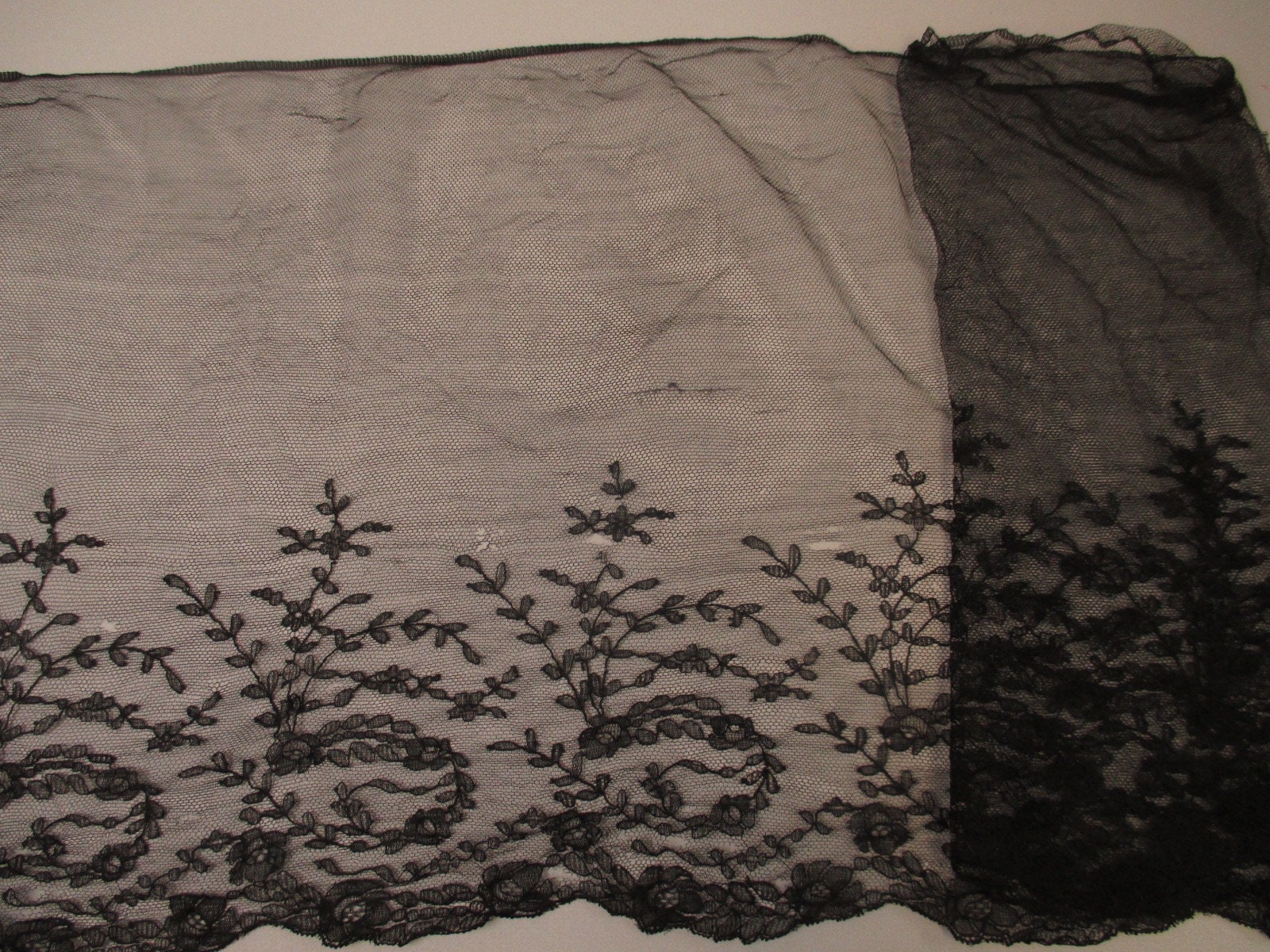 Antique French Lace Fabric Victorian Mourning Veil - Etsy