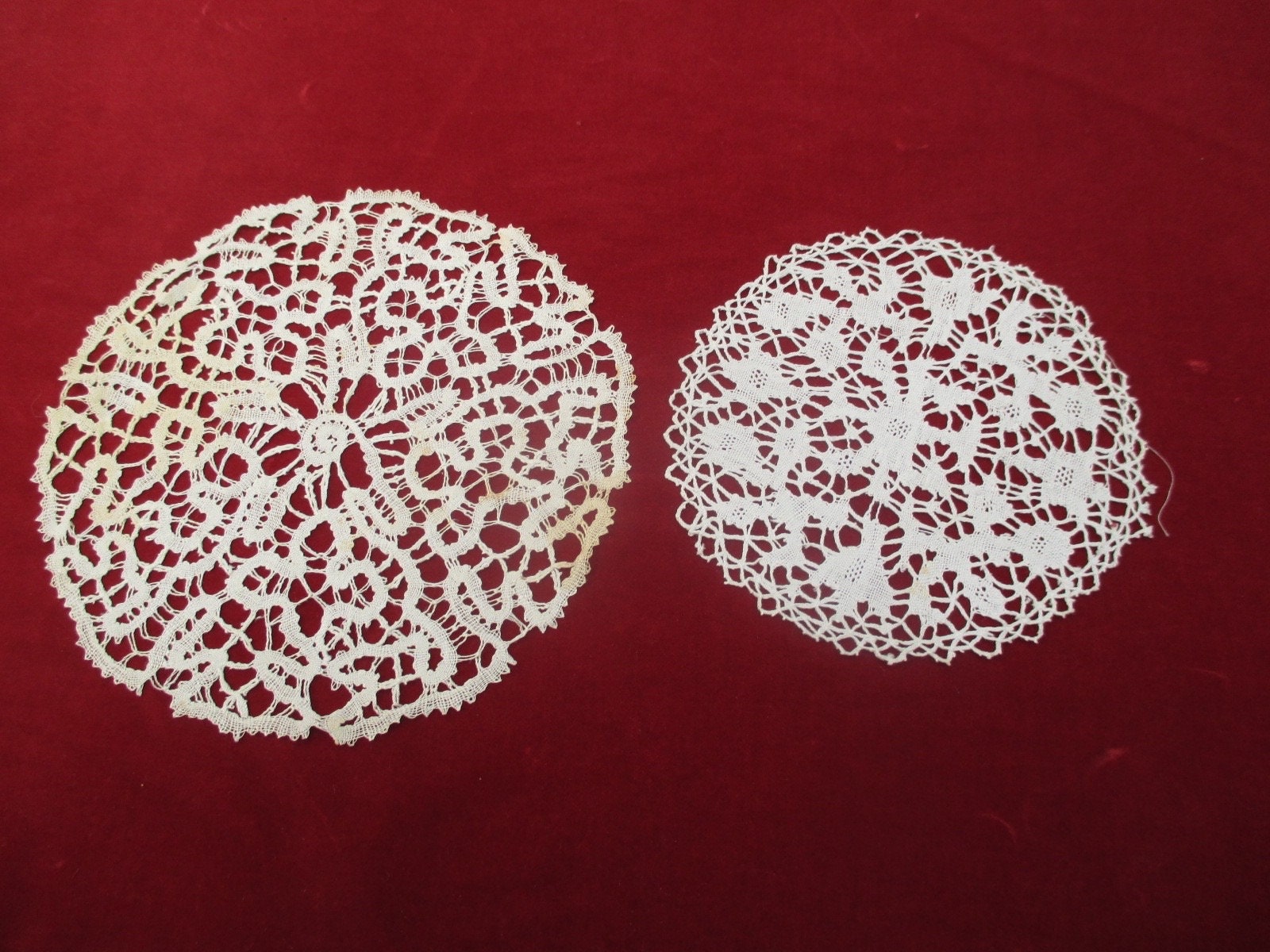 Antique Lace Doilies Set 19th Century - Etsy