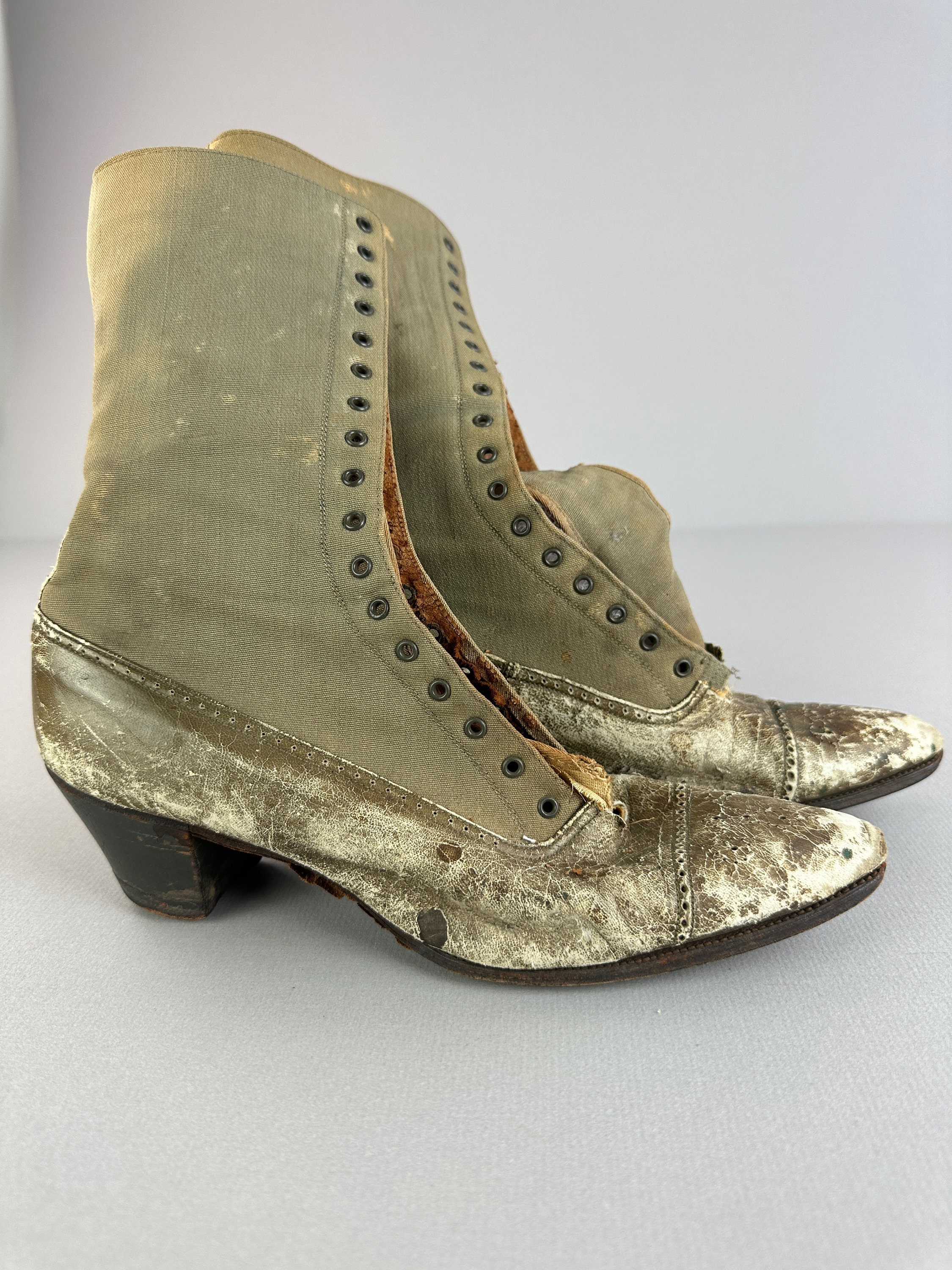 Antique Boots Victorian Edwardian Womans Leather Lace up Shoes - Etsy
