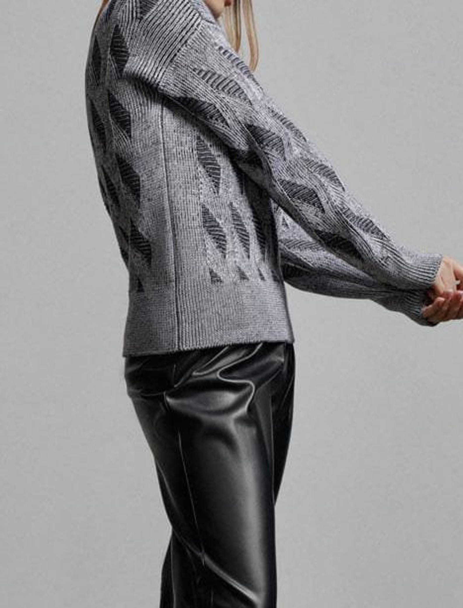 Elegant Italian Merino Wool Sweater With Stand-up Collar, Organic Knit ...