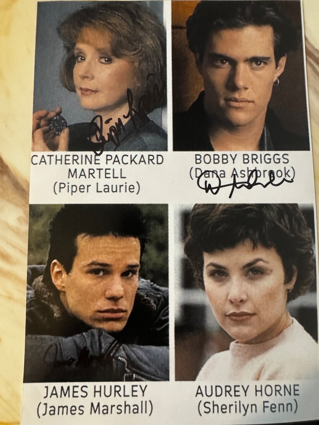 Catherine Packard Bobby Briggs James Hurley Twin Peaks Original Signed ...