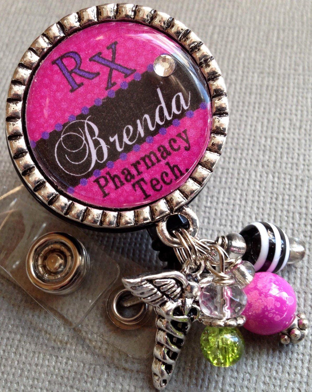 Pharmacy Tech. ID Badge Reel Personalized Pharmacistrx - Etsy