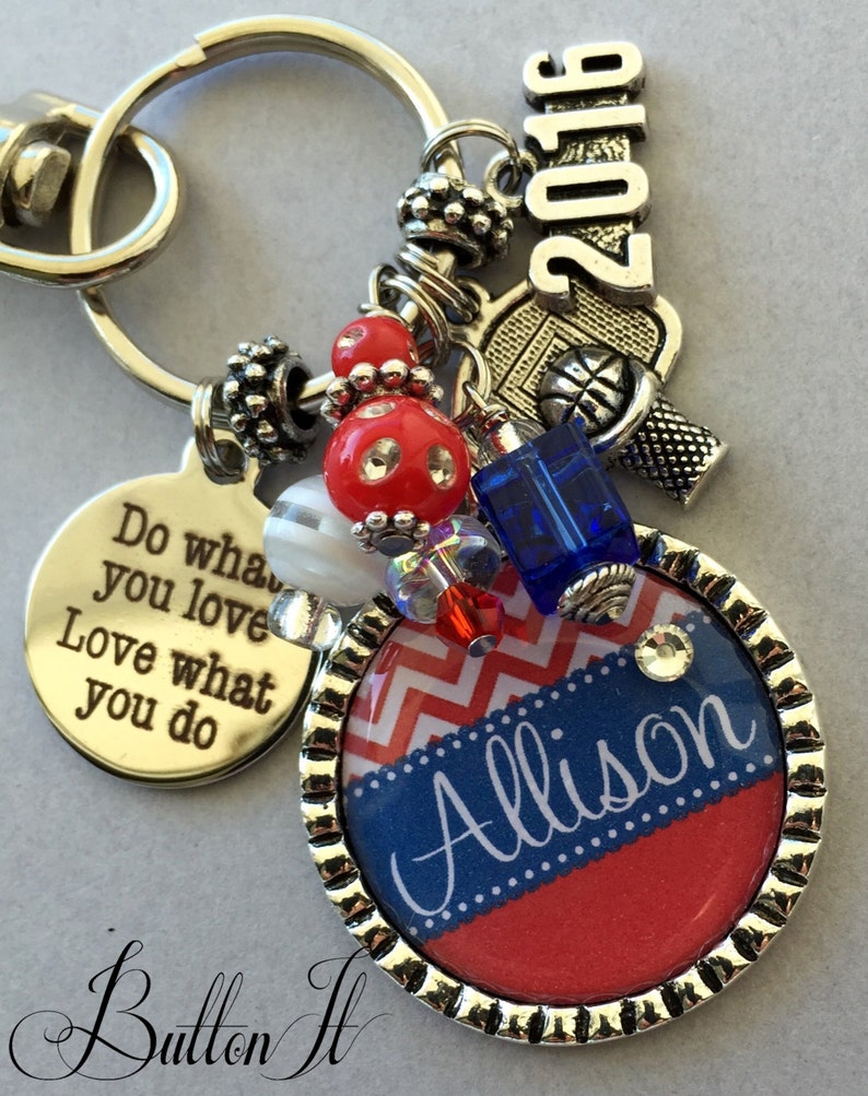 SENIOR gift SPORTS key chain BASKETBALL Volleyball cheer | Etsy