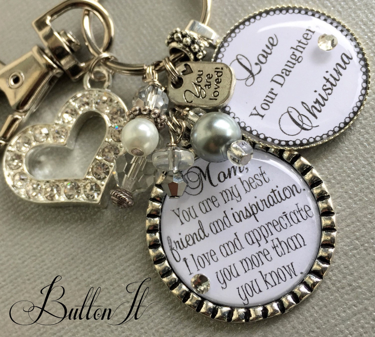 MOTHER of the BRIDE Gift, PERSONALIZED Keychain, Best Friend and ...