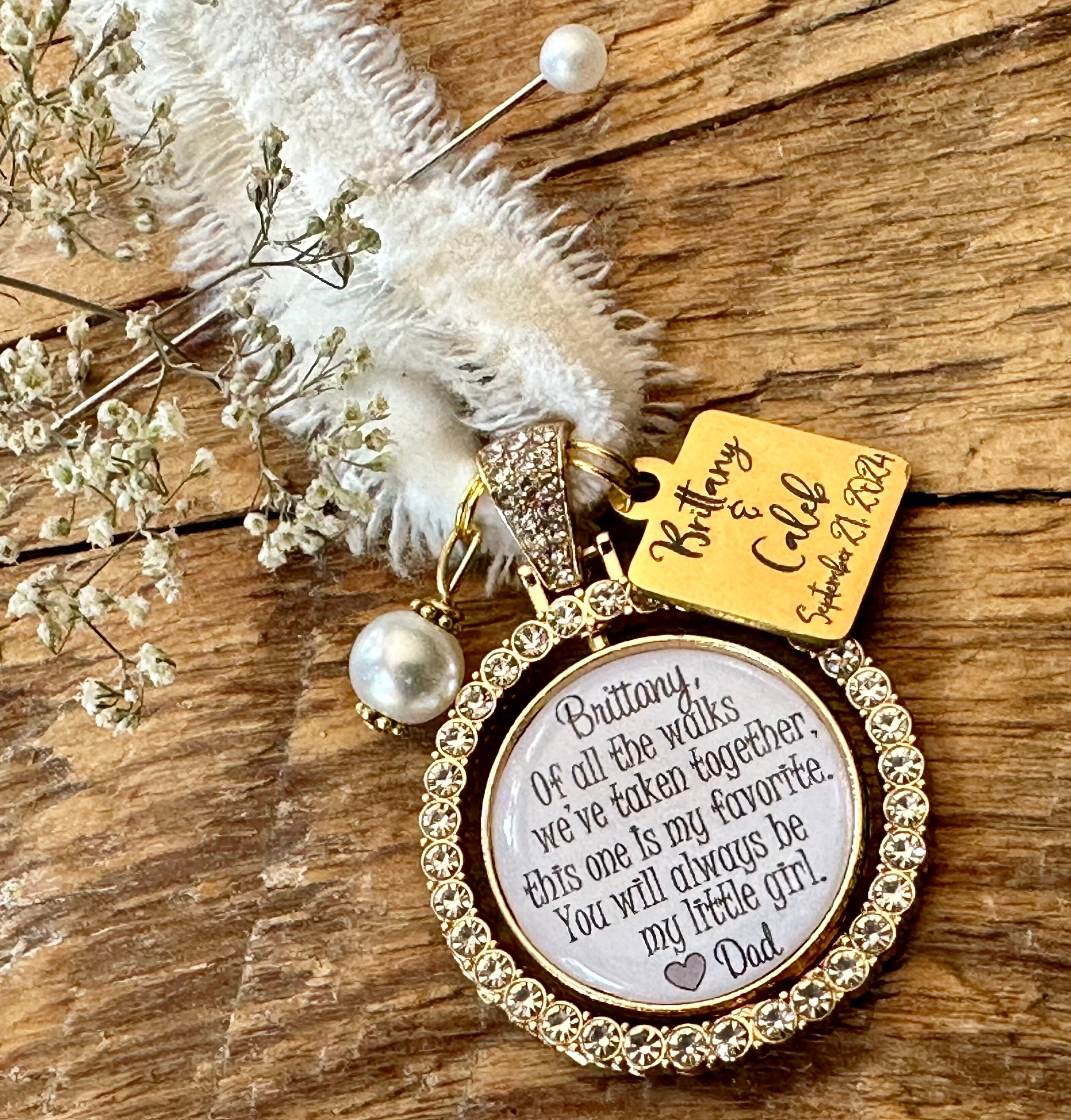 Something Blue, Wedding Gift for BRIDE, Bridal Bouquet Charm, Daughter ...