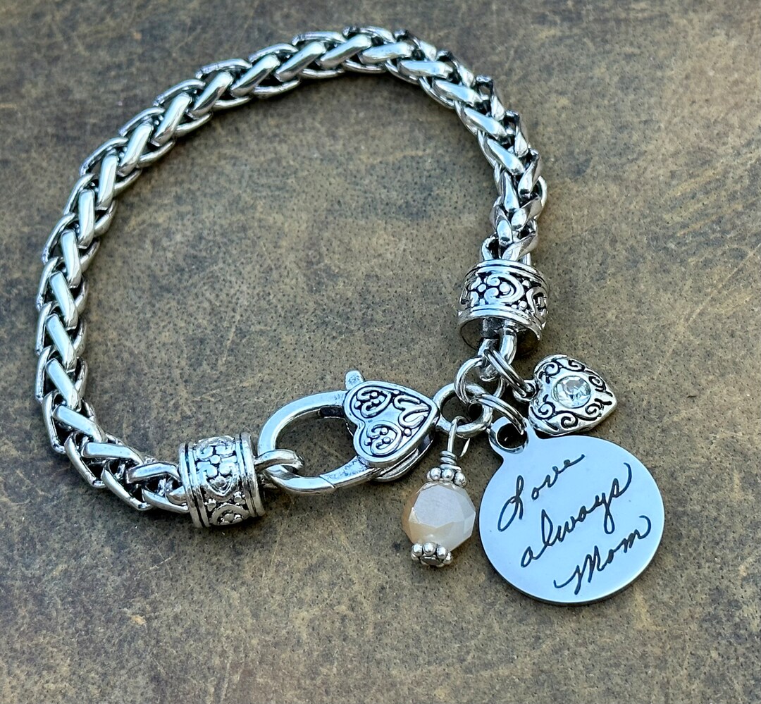 Handwriting Gift, Handwriting Bracelet, Gift for Her, Handwritten Charm ...
