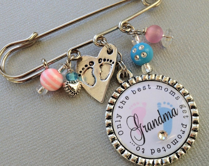 Grandma to Be Pin, Personalized Brooch, Mom Aunt to Be Pin, New Grandma ...