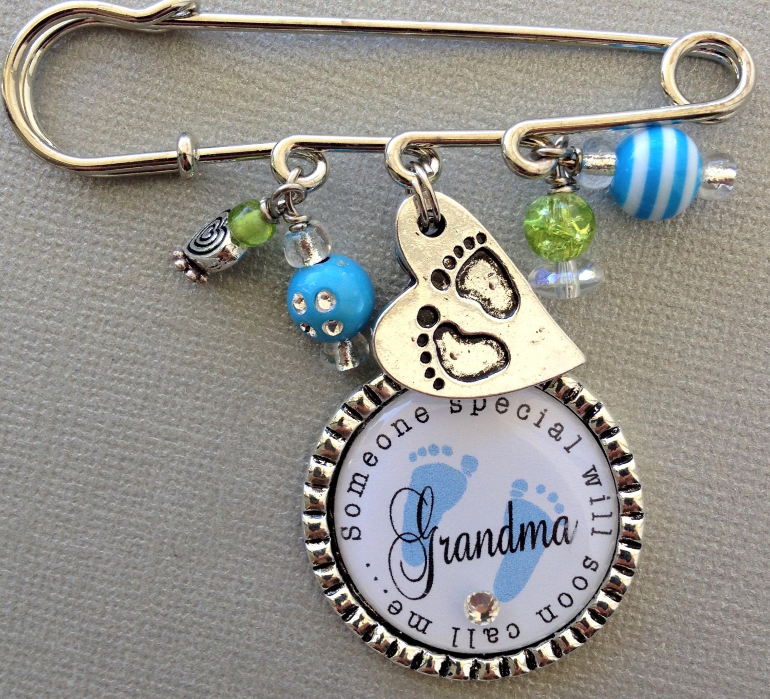 Grandma To Be pin Mom To Be pin Aunt To Be PERSONALIZED Pin | Etsy