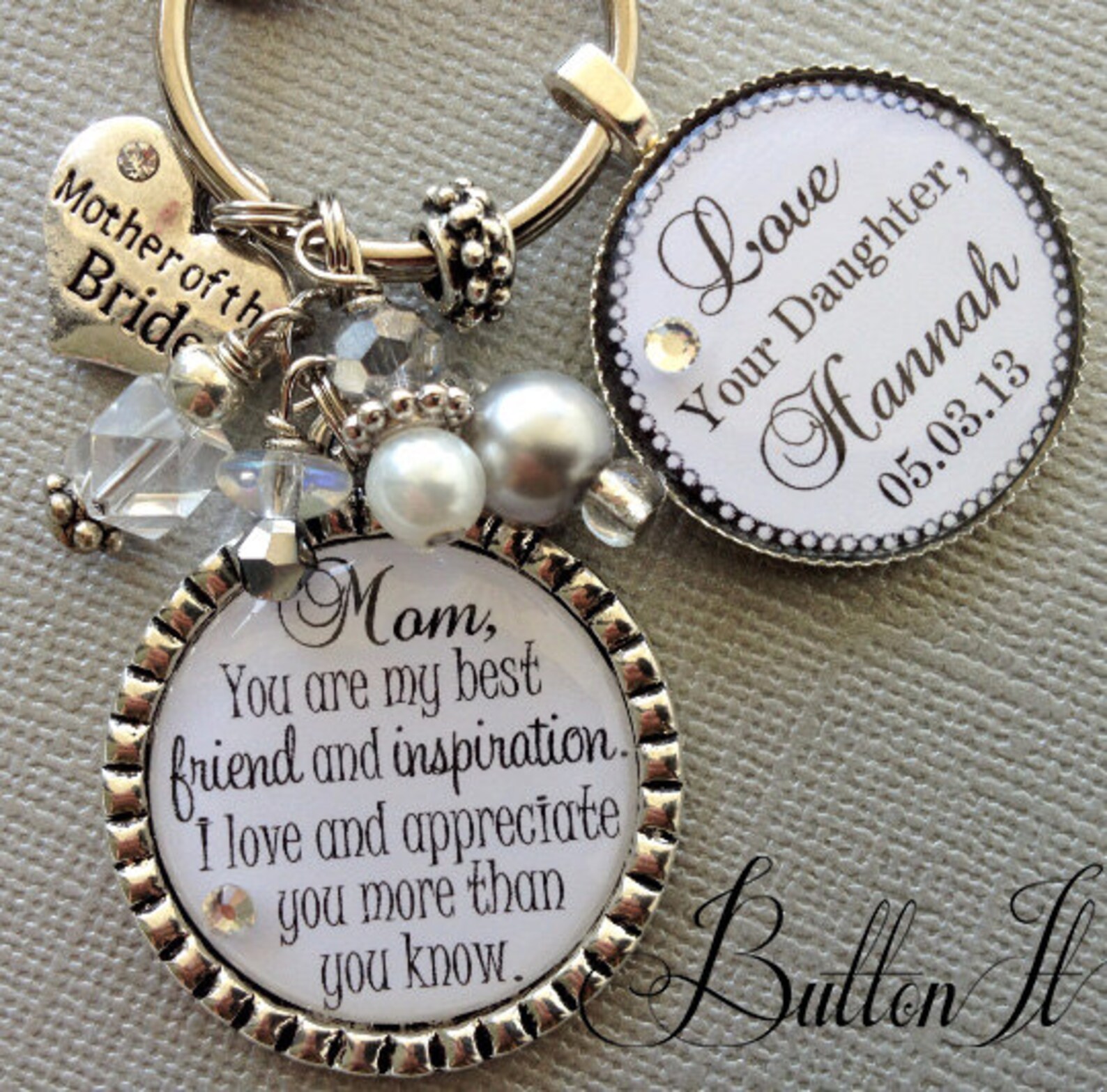 MOTHER of the BRIDE Gift, PERSONALIZED Keychain, Best Friend and ...