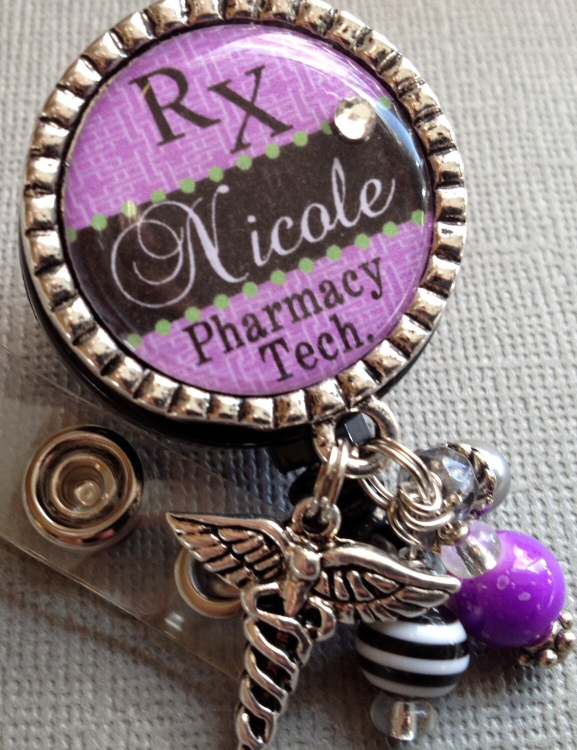 Pharmacy Tech. ID Badge Reel Personalized Pharmacistrx - Etsy