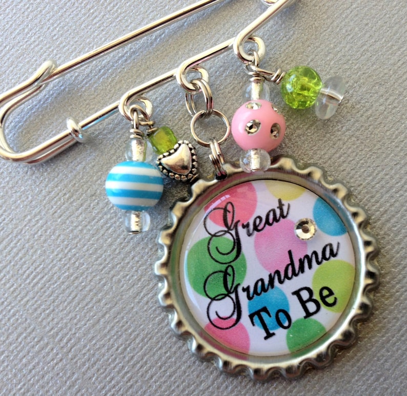 Grandma to Be Pin, Aunt to Be, Mom TO Be Pin, PERSONALIZED Gift- Gender ...