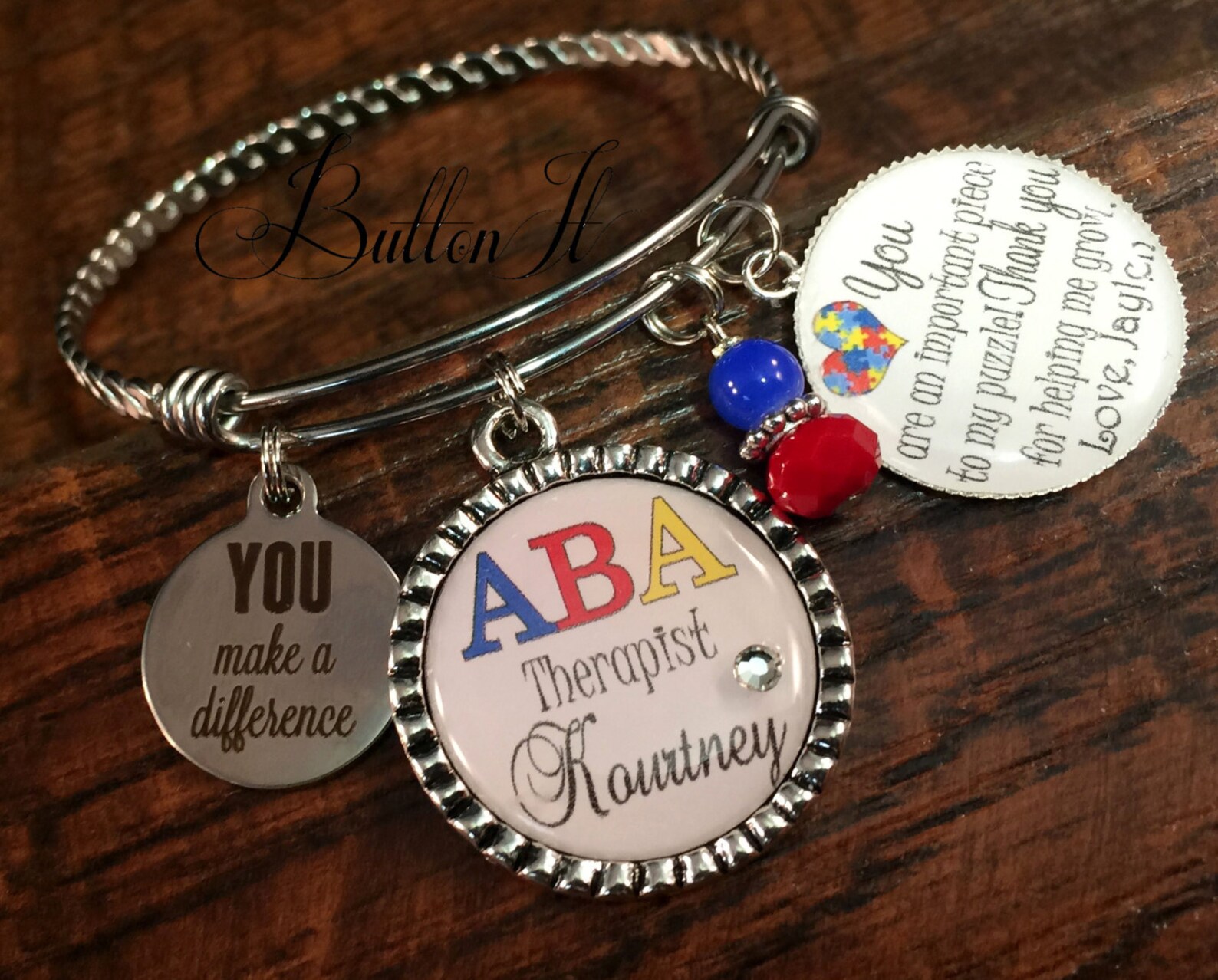 AUTISM Awareness Autism Jewelry Autism Teacher Gift Puzzle - Etsy