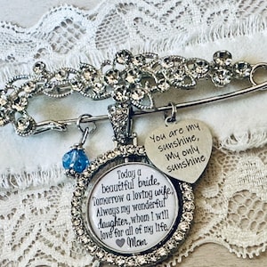 Bridal Bouquet Charm, Today a Bride, Something BLUE, Daughter Wedding ...