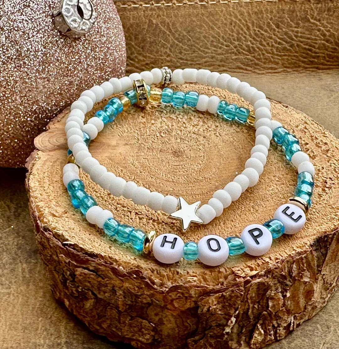 Gift for Her, Beaded Bracelets, Hope Bracelet, New Year Bracelet ...