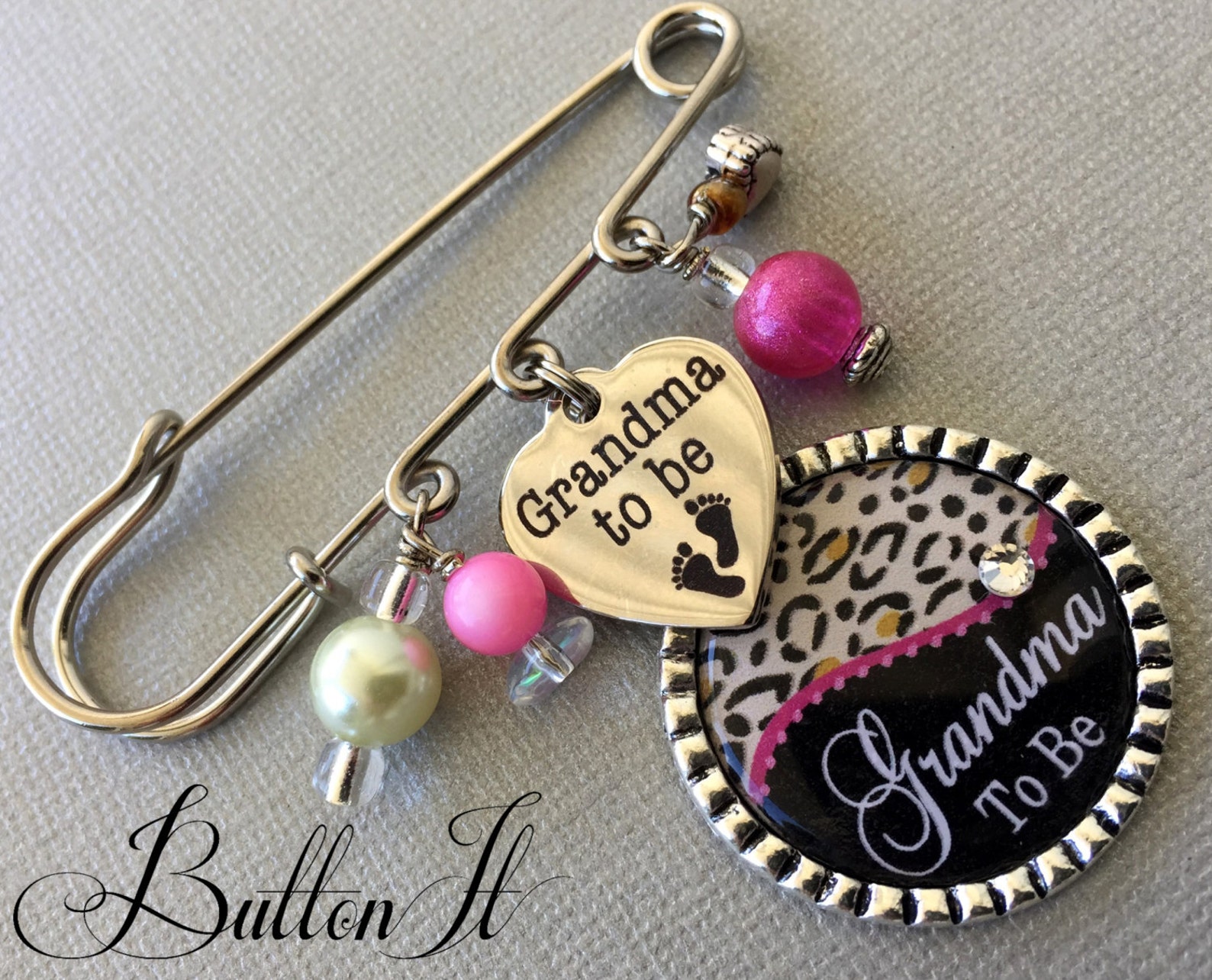 Grandma to Be Pin, Mom to Be Pin, Aunt to Be PERSONALIZED Pin Baby ...