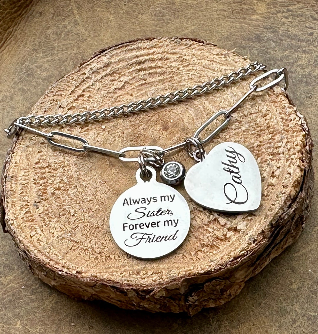 Sister Gift, Sister Birthday Gift, Personalized, Sister Bracelet ...