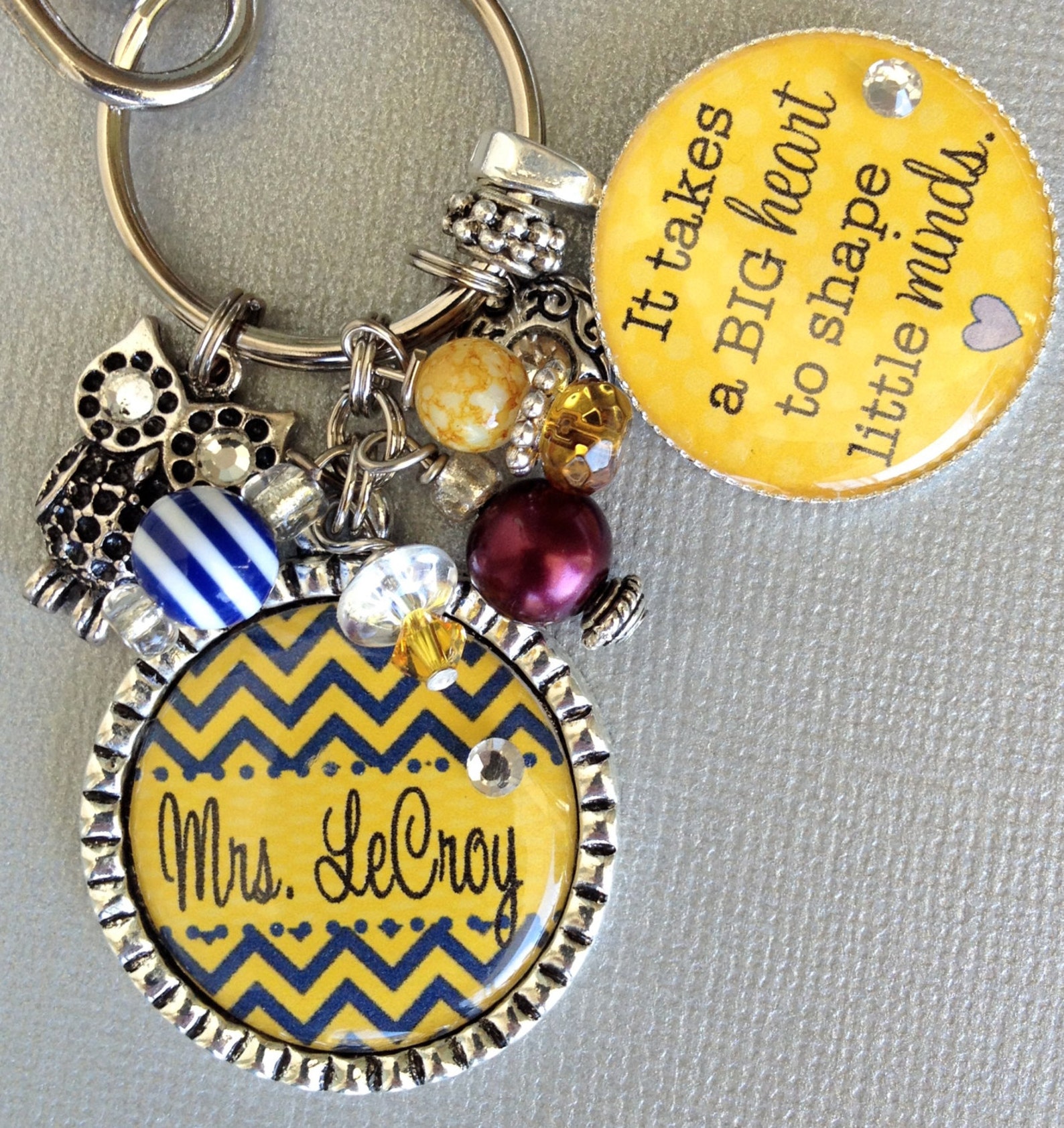Teacher Gift PERSONALIZED Keychain Teacher Appreciation - Etsy