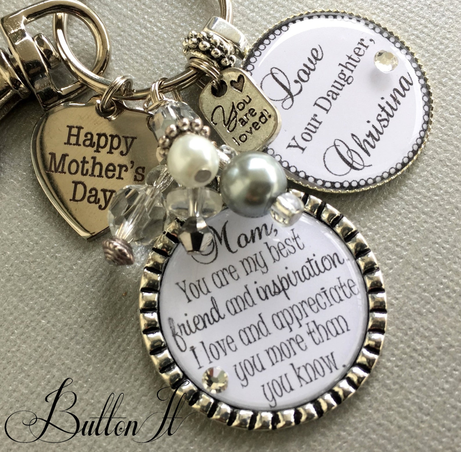 MOTHER of the BRIDE Gift PERSONALIZED Keychain Best Friend - Etsy
