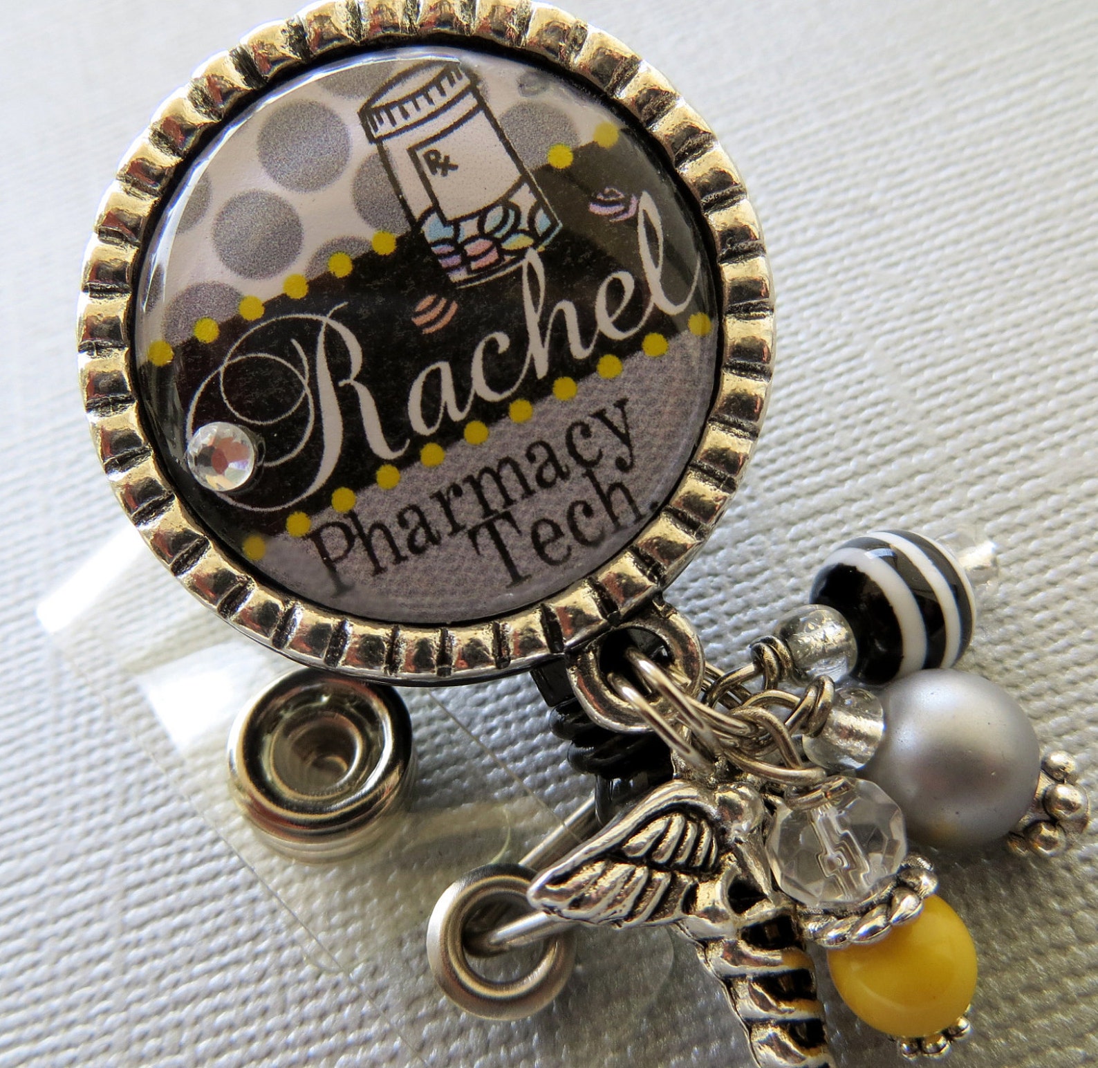 Pharmacy Technician, ID Badge Reel, Personalized, Pharmacist Month ...
