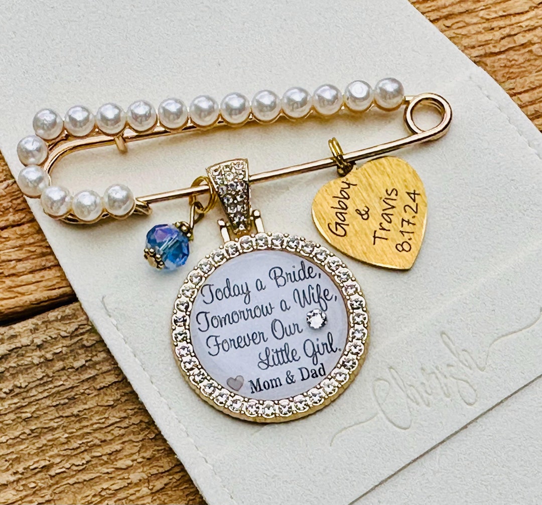 Bridal Bouquet Charm, Today a Bride, Something BLUE, Daughter Wedding ...