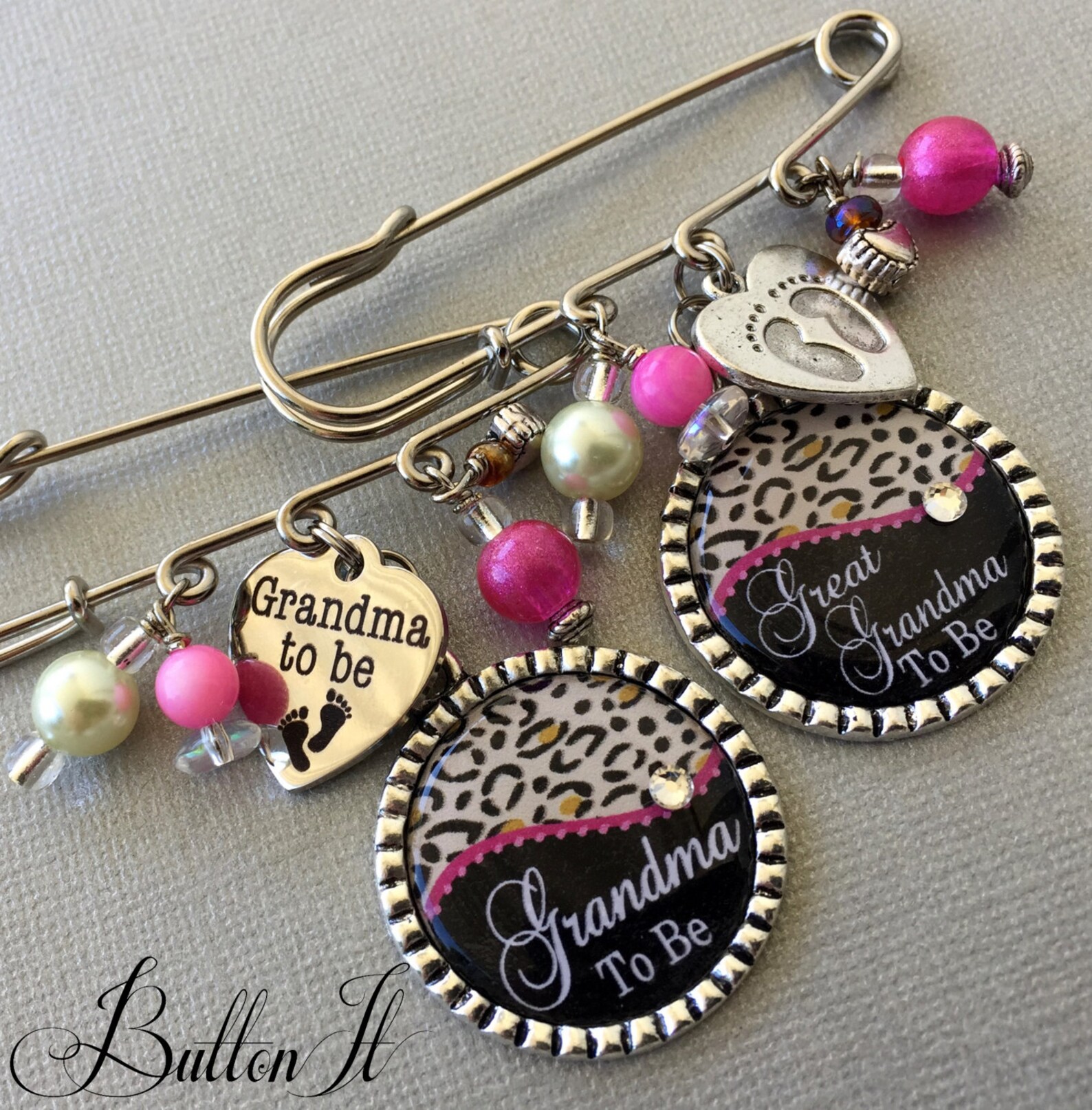 Grandma to Be Pin Mom to Be Pin Aunt to Be PERSONALIZED Pin | Etsy