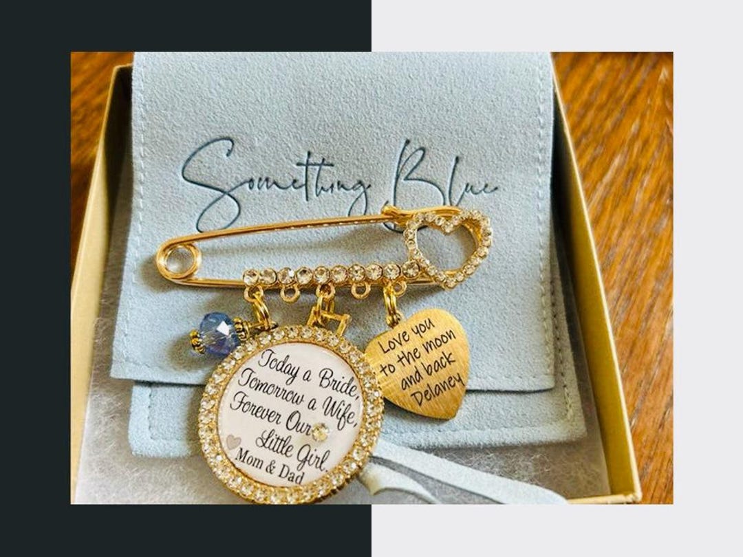 Something BLUE, Bridal Bouquet Charm, Today a Bride, Daughter Wedding ...