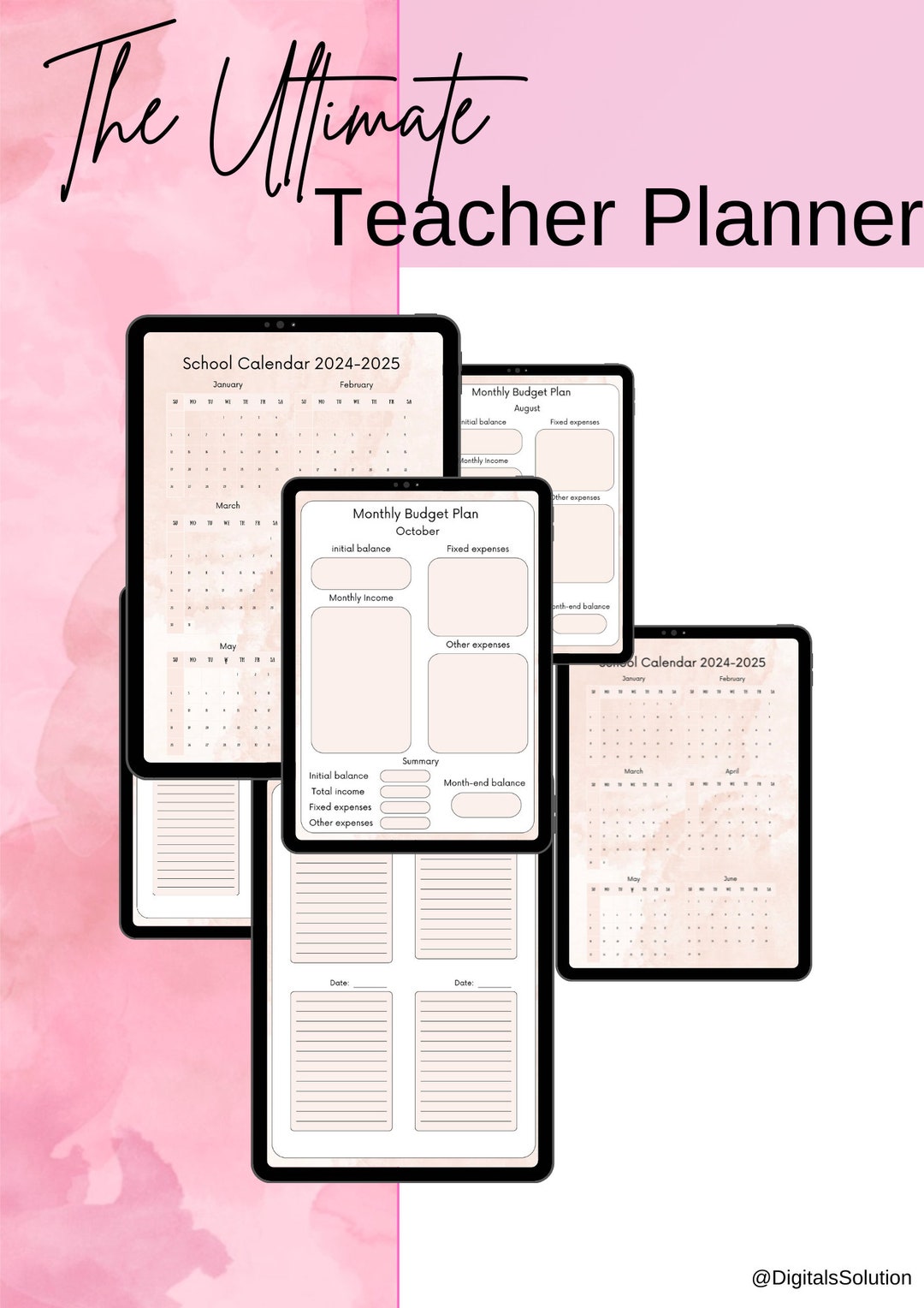 2024-2025 Downloadable Teacher Planner, School Calendar2024-2025 ...
