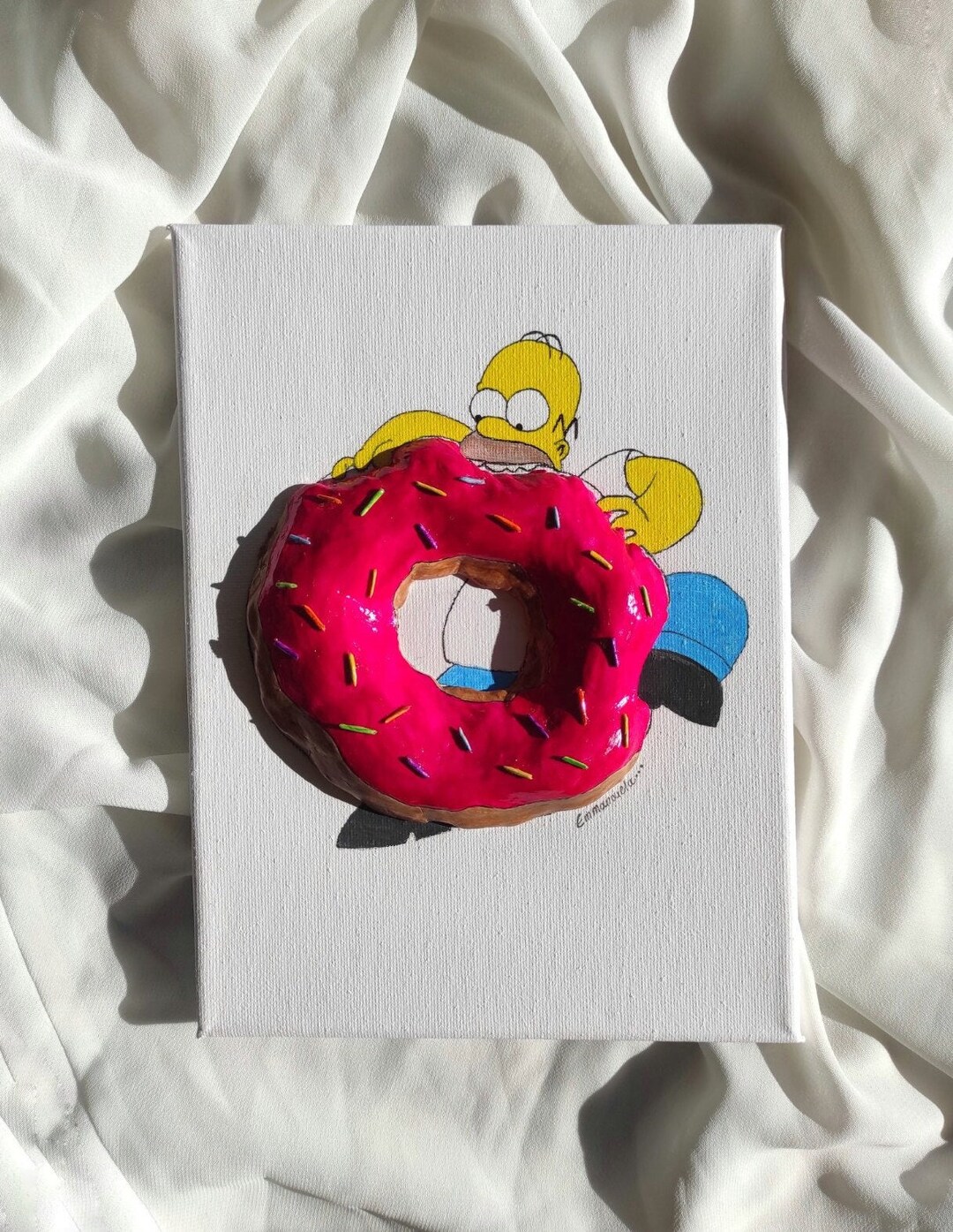 Homer Simpson 3D DONUT /canvas - Etsy