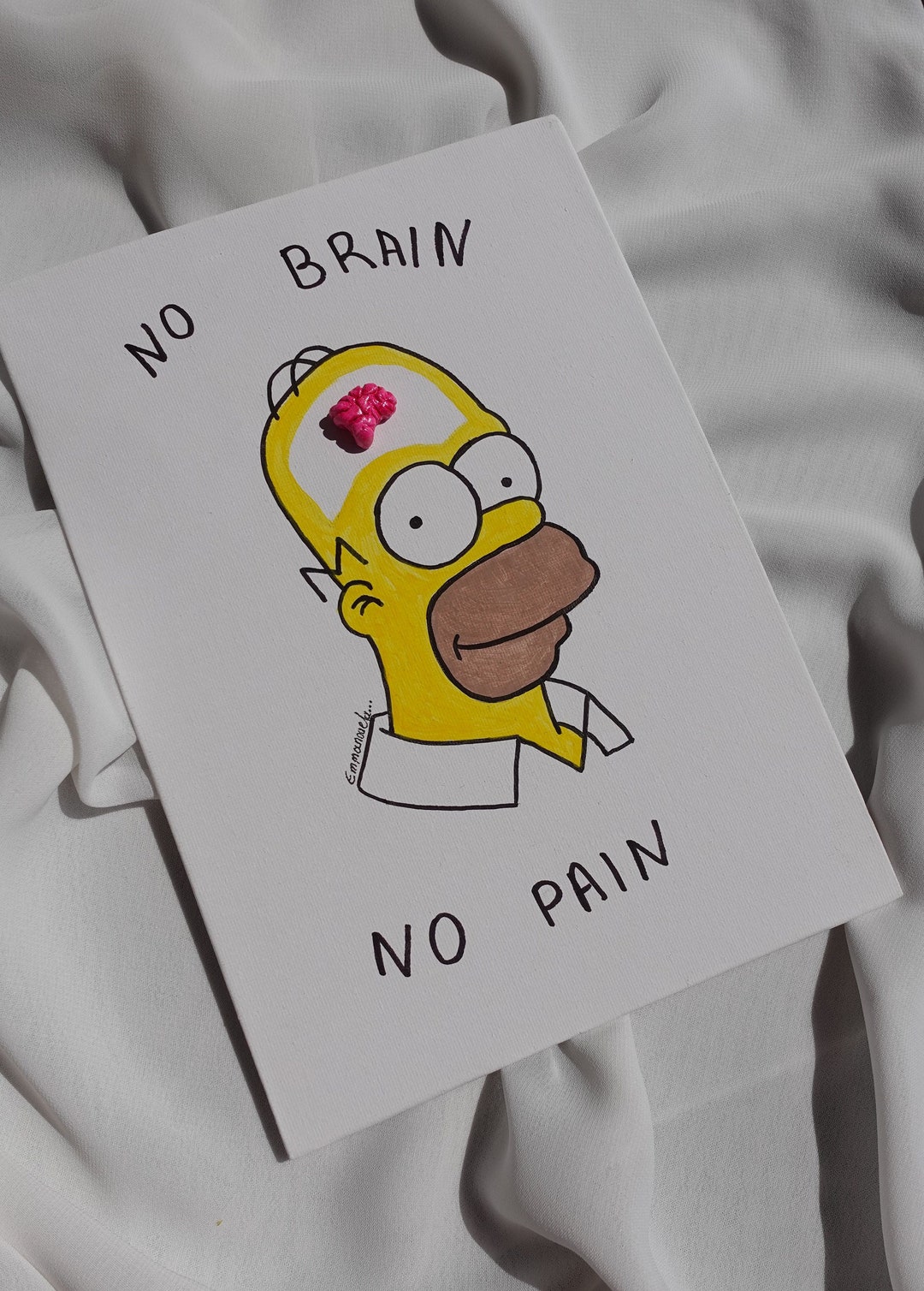 Homer Simspon / NO Brain NO Pain /wall Decor - Etsy