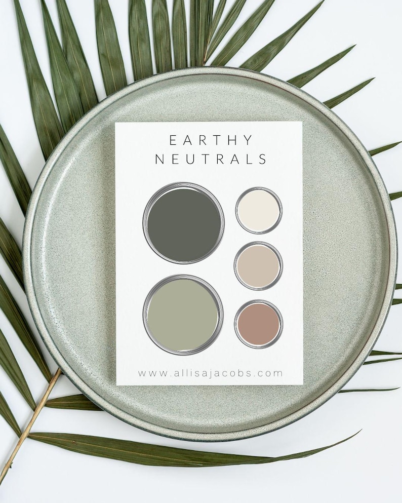 Earthy Neutrals Paint Color Palette, Sherwin Williams Colors, Digital ...
