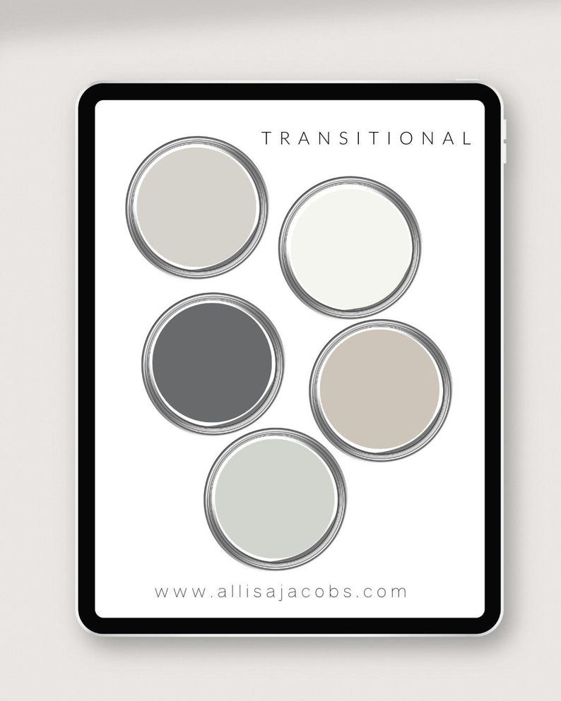Transitional Paint Color Scheme for Whole House, Benjamin Moore Colors ...