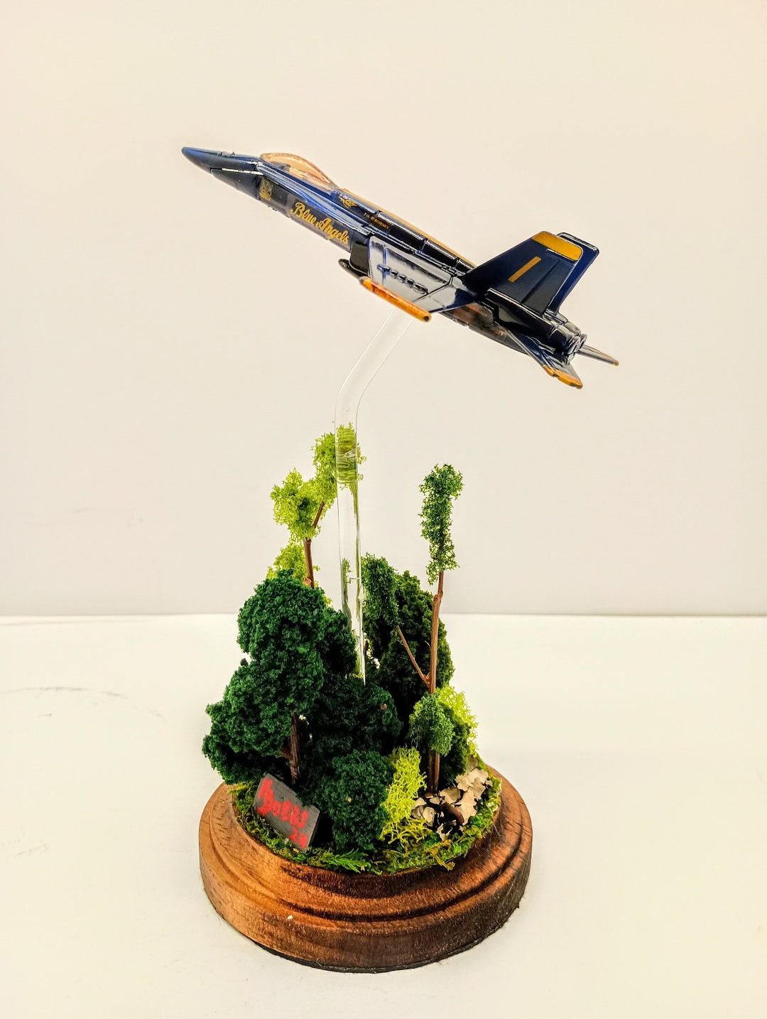 Blue Angels F-18 Hornet Diecast Jet Diorama Display One of a Kind ...