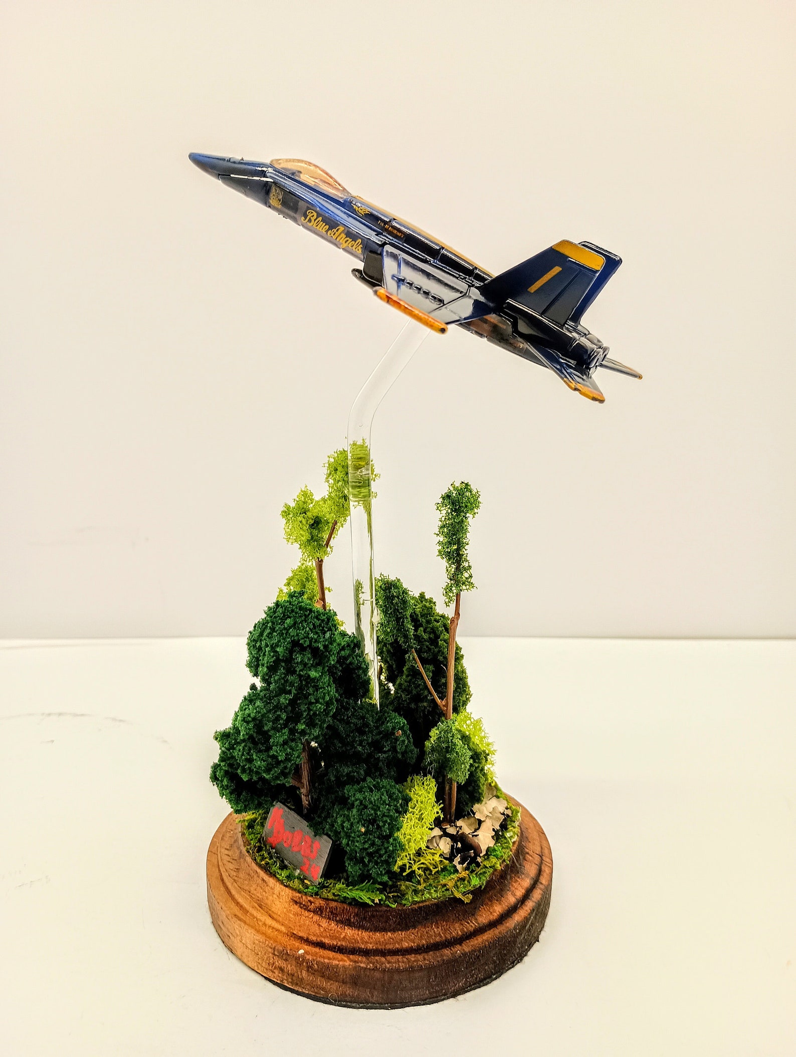 Blue Angels F-18 Hornet Diecast Jet Diorama Display One of a Kind ...