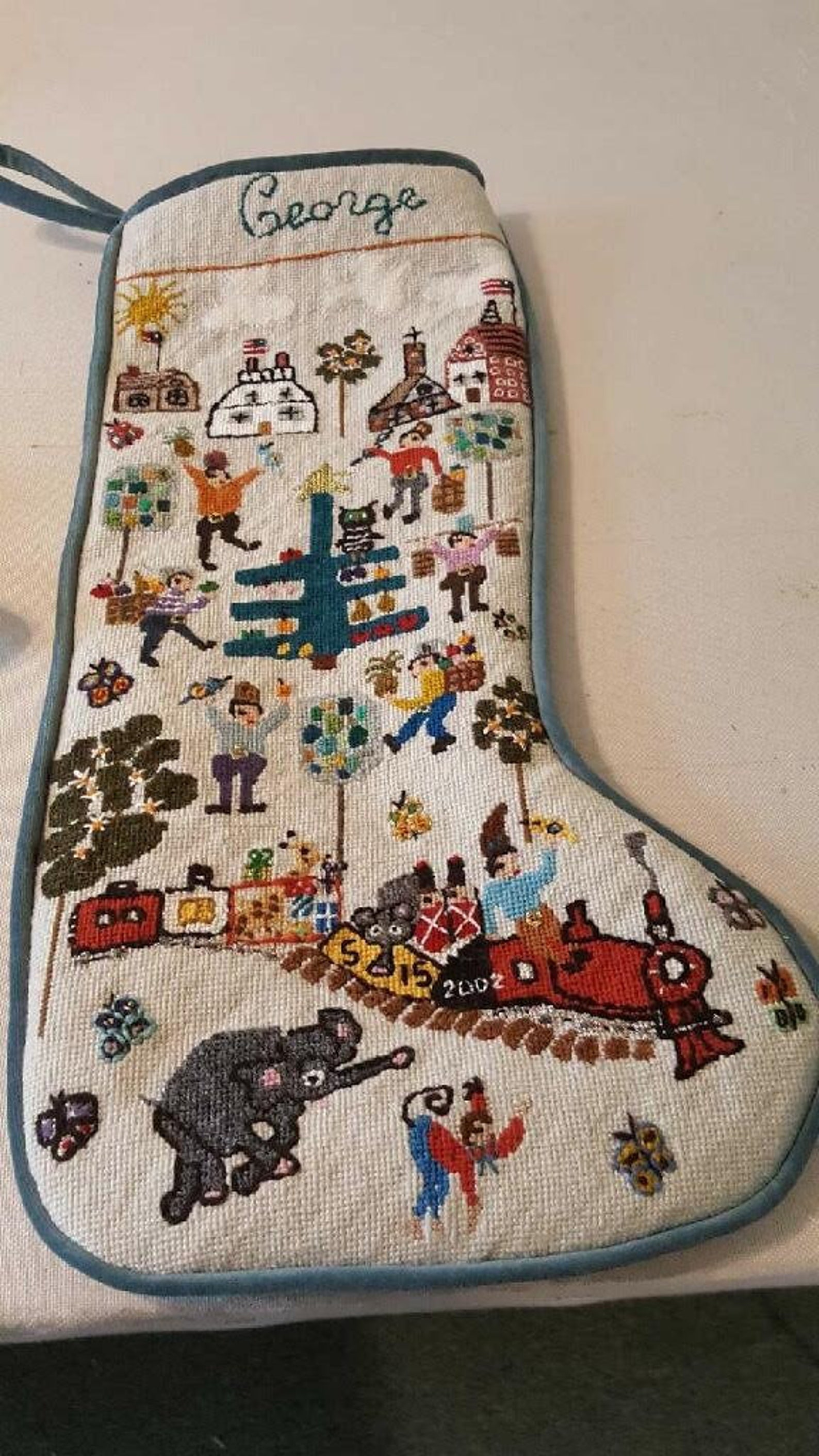 Christmas Train Needlepoint Stocking. Delivery 2026 | Etsy