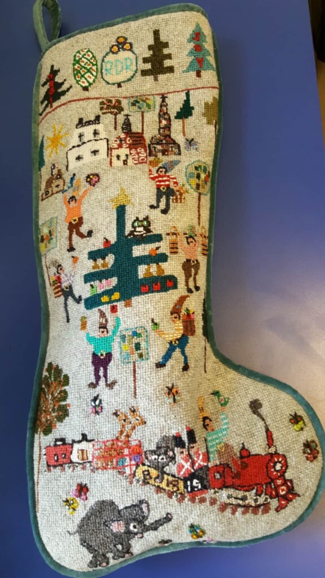 Christmas Train Needlepoint Stocking. Sample Only. Not for Sale. - Etsy