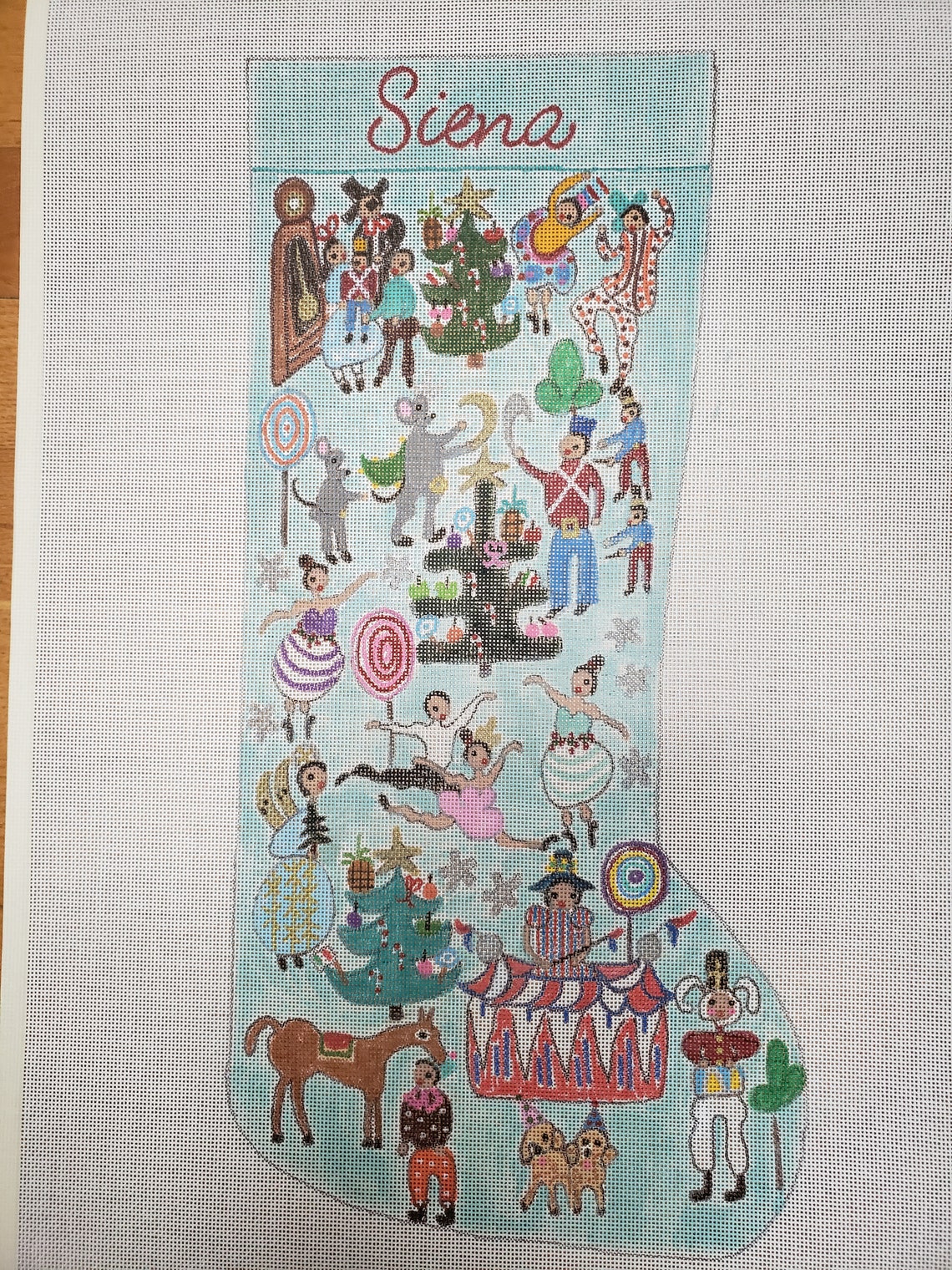 Nutcracker Painted Needlepoint Stocking Canvas - Etsy Canada