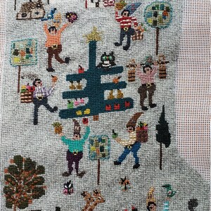 Christmas Train Needlepoint Stocking. Sample Only. Not for Sale. - Etsy