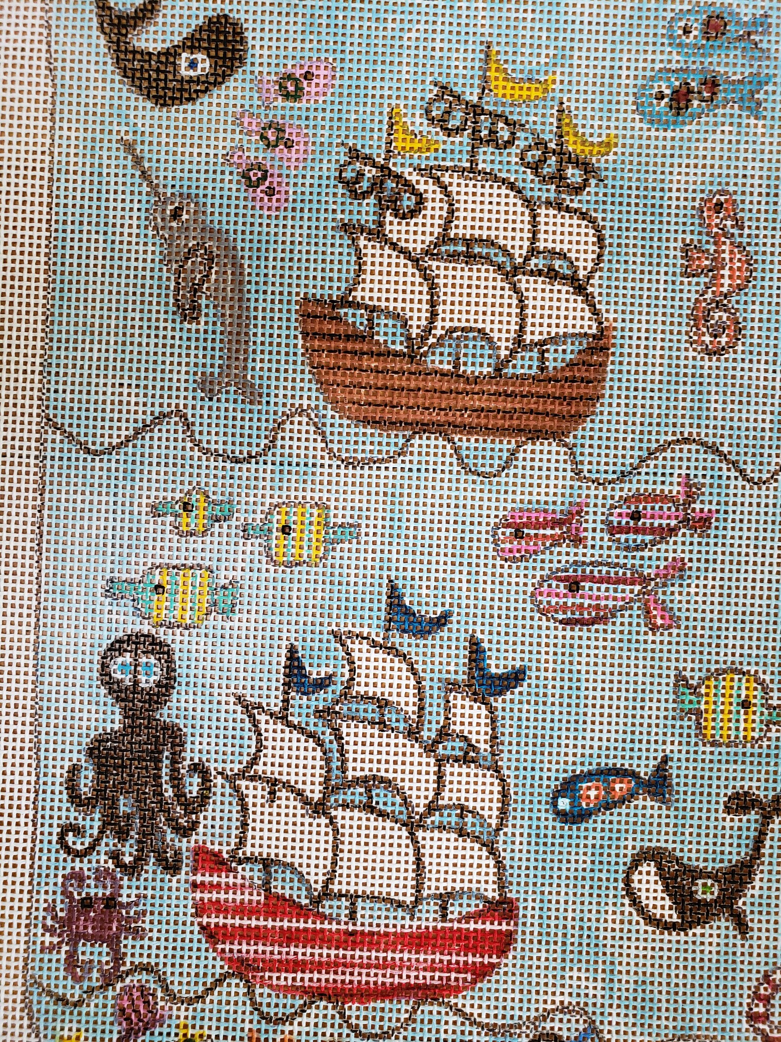 These Three Ships Painted Needlepoint Canvas Original Design - Etsy