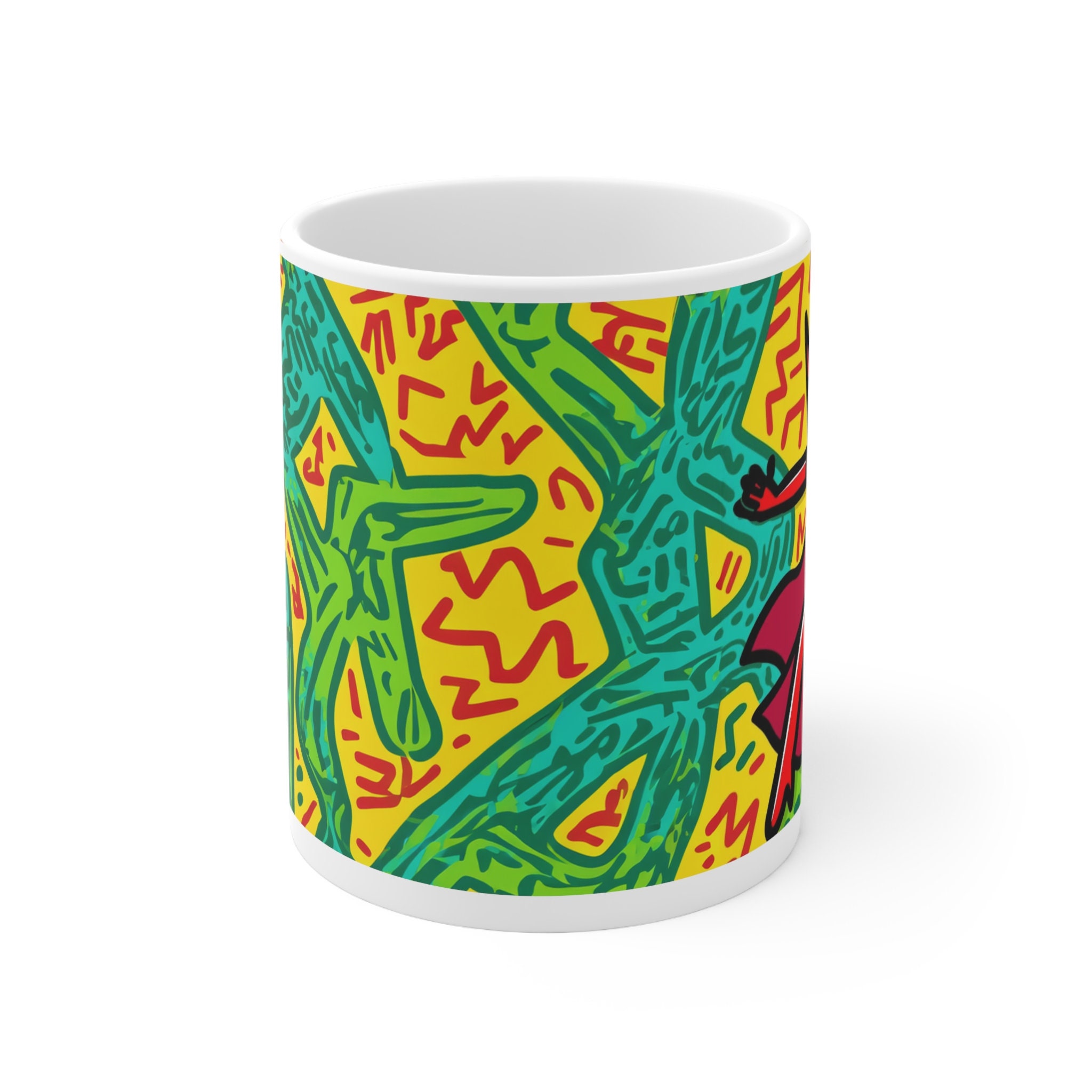 Keith Haring Inspired Scarlet Witch Marvel Ceramic Mug Unique Pop Art ...