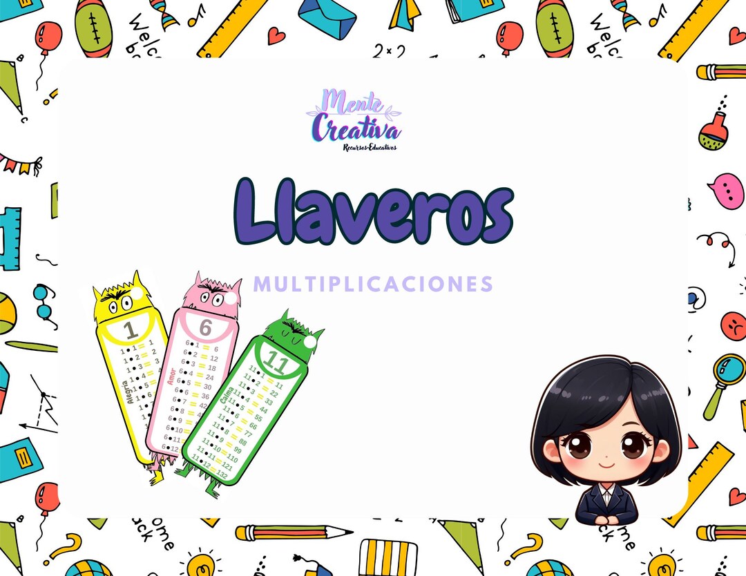 Multiplication Tables Keychain - Etsy