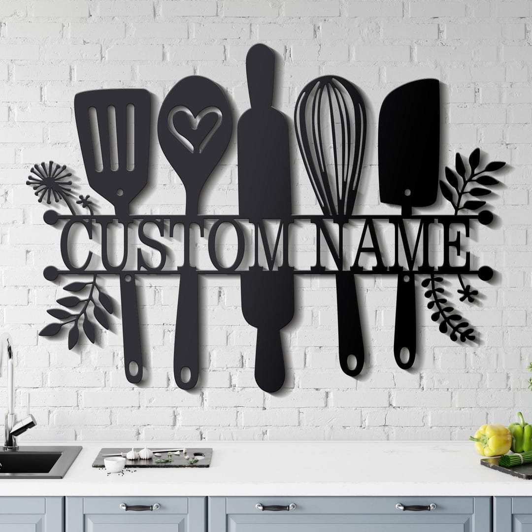 Custom Metal Kitchen Sign, Kitchen Wall Art, Mom Grandma's Kitchen ...