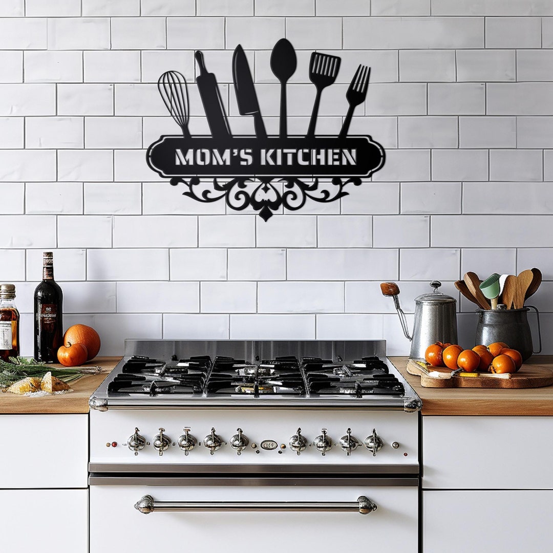 Custom Metal Kitchen Sign, Kitchen Wall Art, Mom Grandma's Kitchen ...