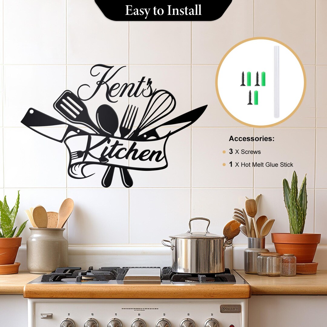 Custom Metal Kitchen Sign, Kitchen Wall Art, Mom Grandma's Kitchen ...