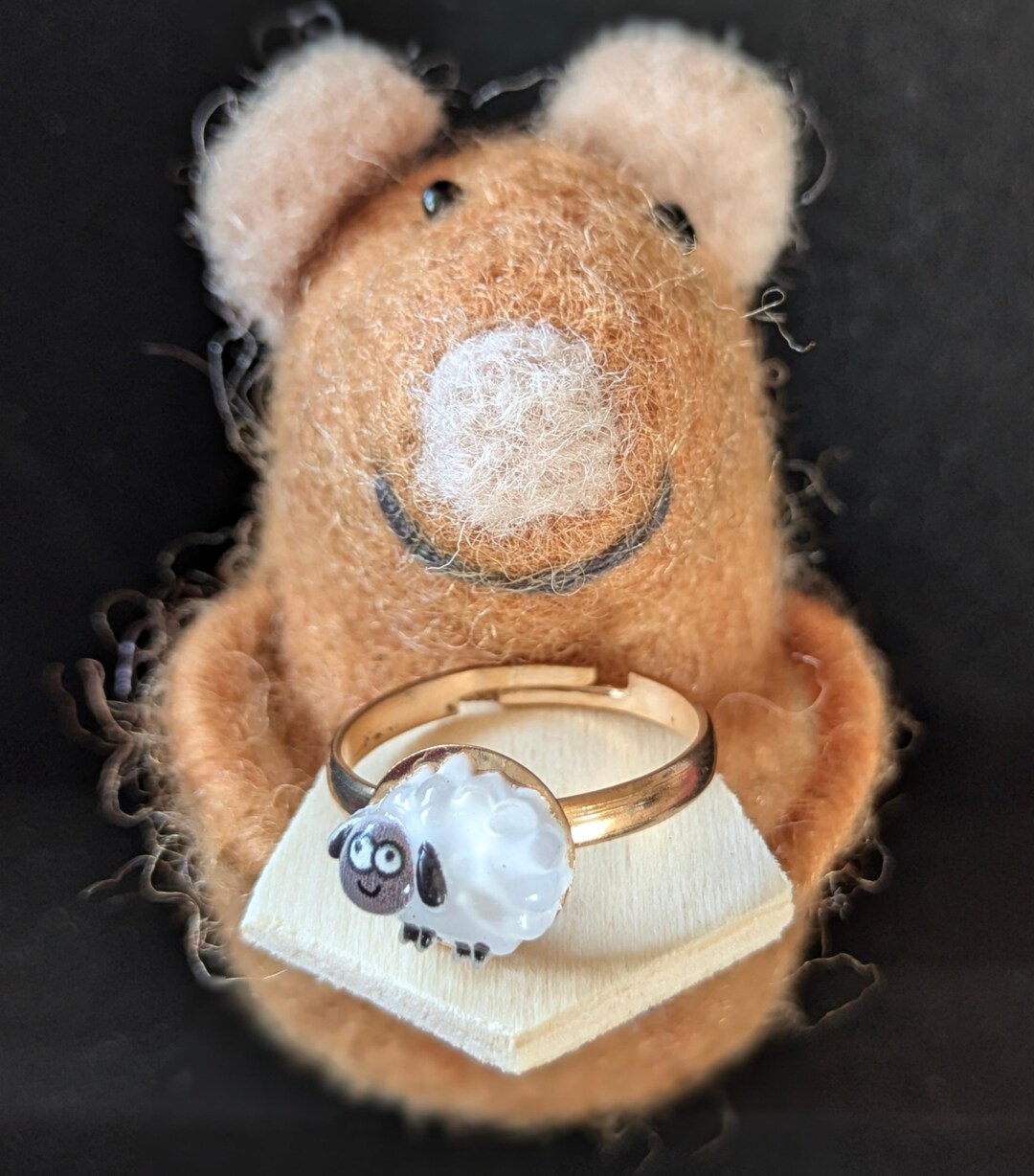 Sheep Ring, Little Sheep, Funny Jewelry, Gift Idea, Sheep Ring, Farm ...