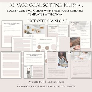 Printable Goal Setting Journal, 2025 Goal Tracker, Vision Board, Career ...