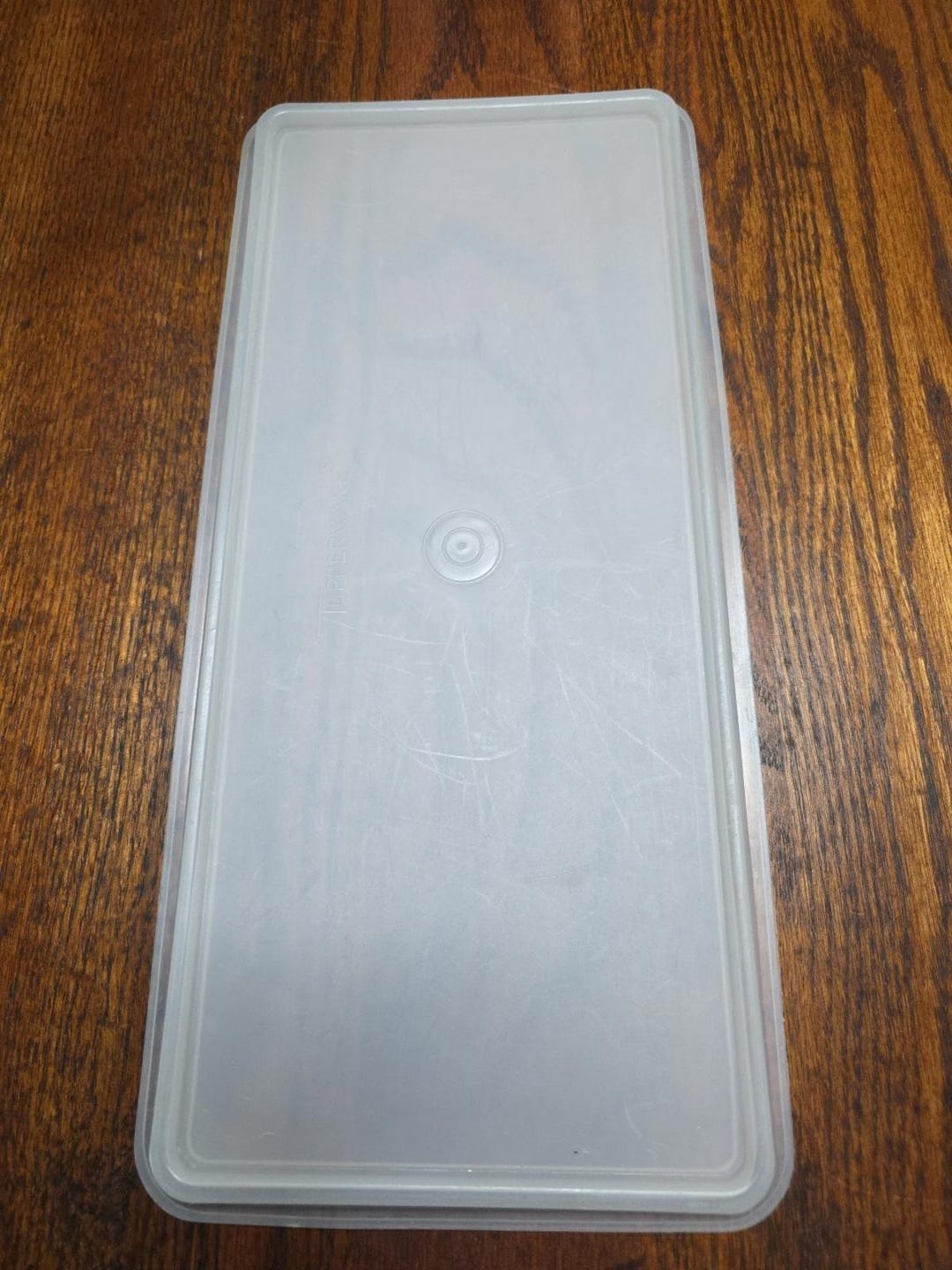 VTG Tupperware Sheer Replacement Lid #607 Fits Jumbo Bread Keeper 606 ...